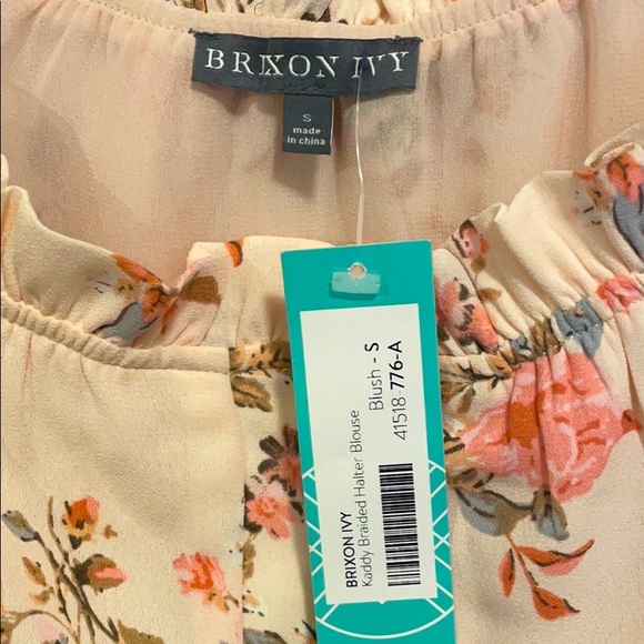 Brixon Ivy | Tops | Brixon And Ivy Womens Halter Blouse Blush Floral Small Spring Womens Top ...